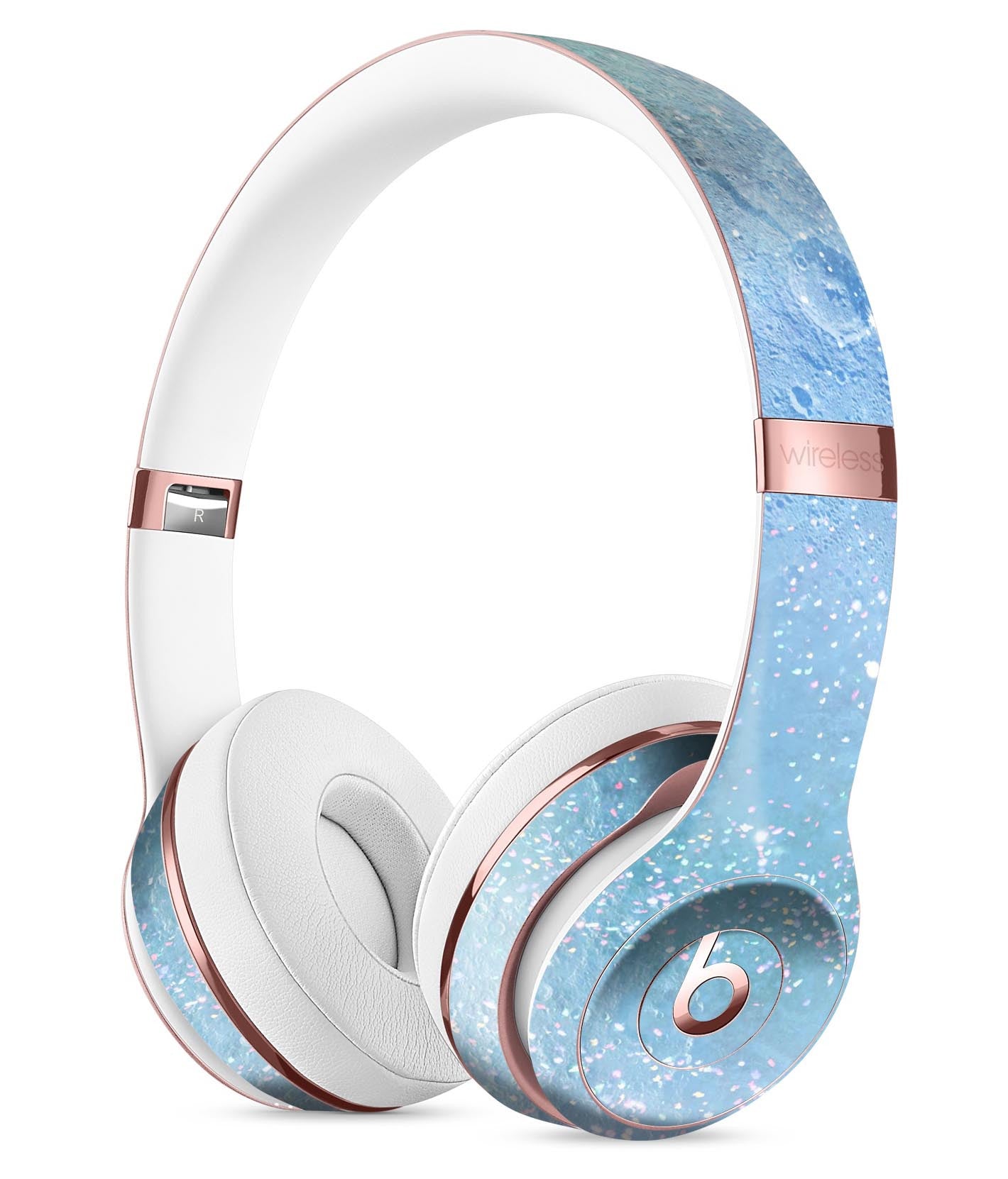 The Light Blue Cratered Moon Surface Full-Body Skin Kit for the Beats ...