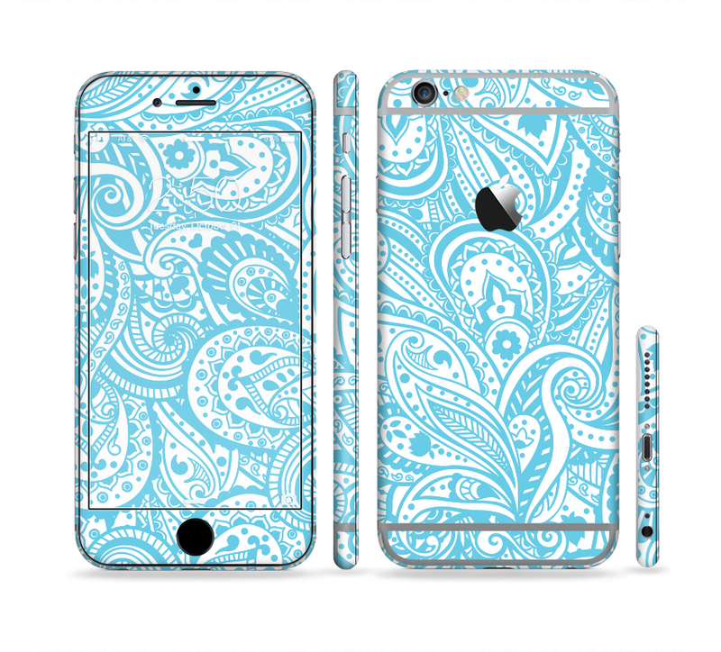 The Light Blue Paisley Floral Pattern V3 Sectioned Skin Series for the ...