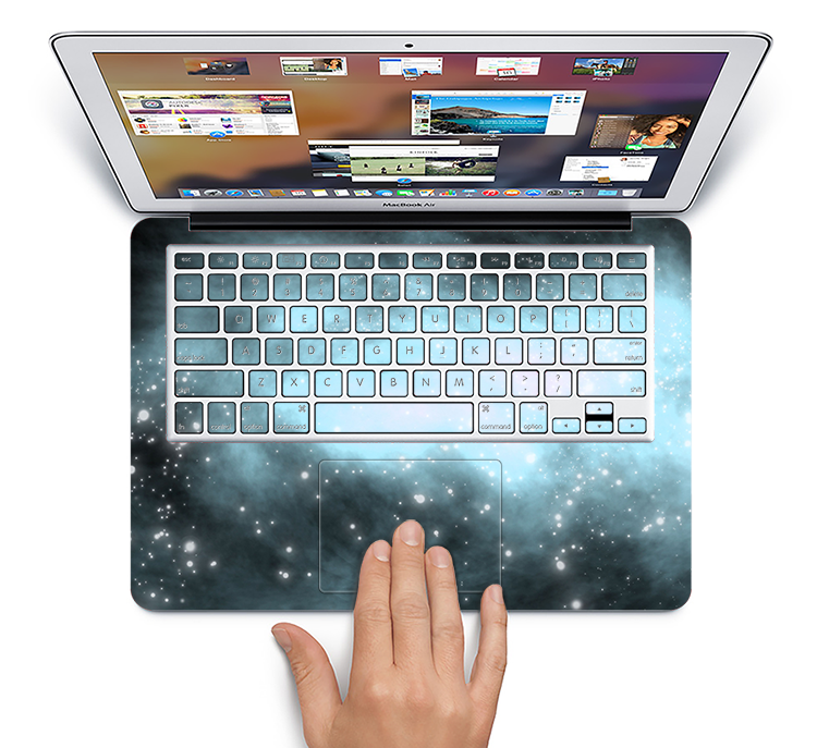 The Light & Dark Blue Space Skin Set for the Apple MacBook Pro 15" wit ...