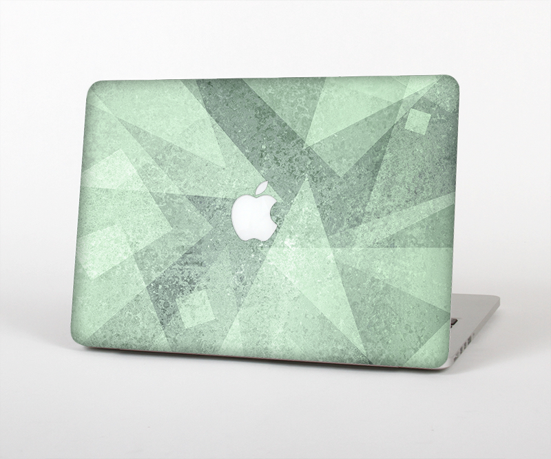The Light Green with Translucent Shapes Skin Set for the Apple MacBook ...