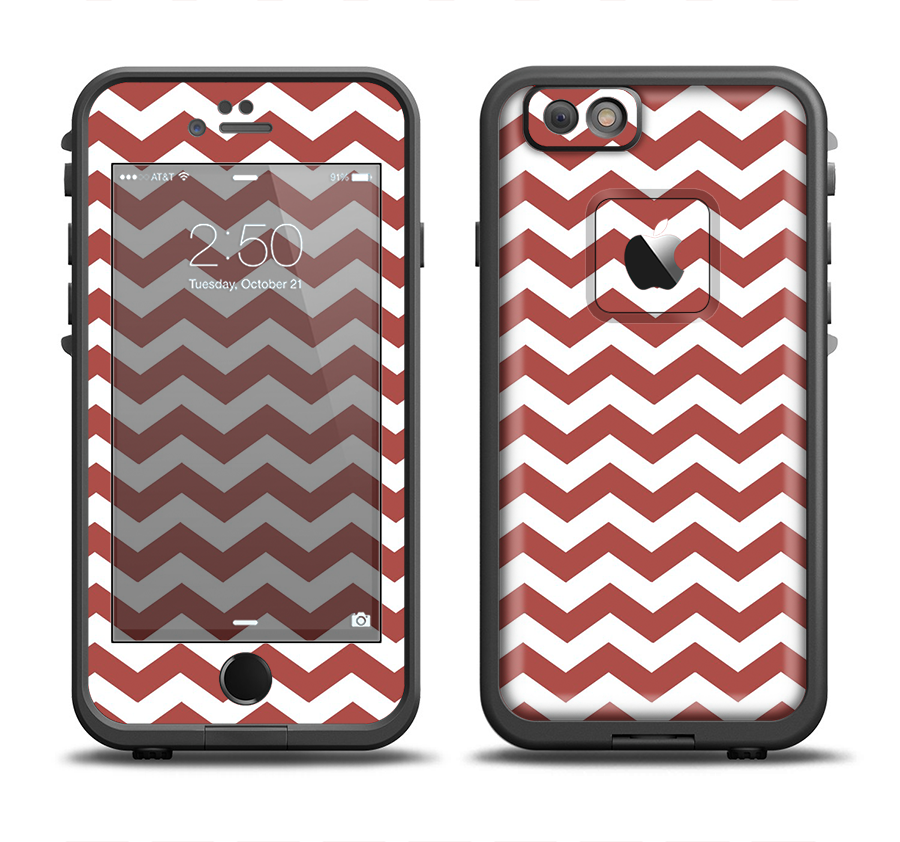 the maroon white chevron pattern Apple iPhone 6/6s Plus LifeProof Fre ...