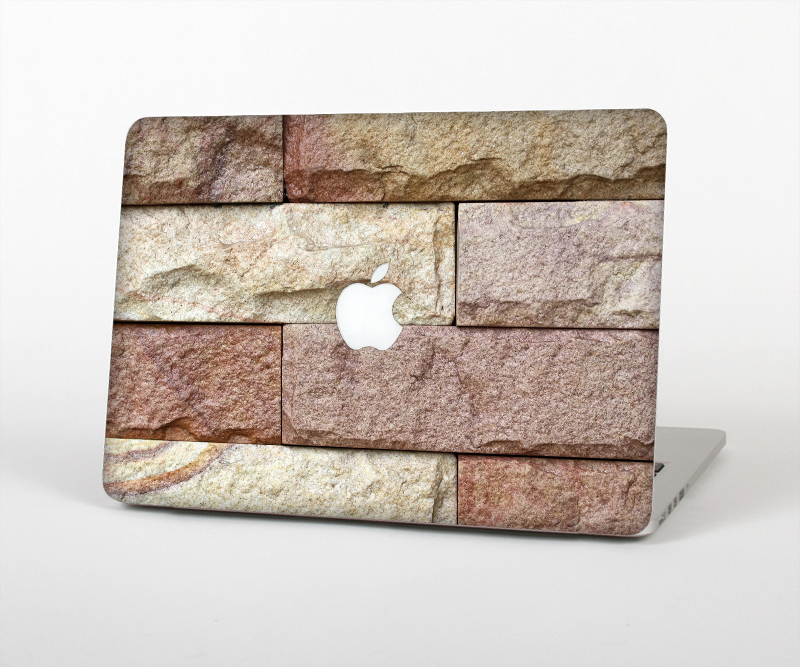 The Mixed Color Stone Wall V3 Skin Set for the Apple MacBook Pro 15" w ...