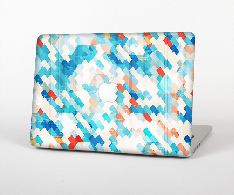 The Modern Abstract Blue Tiled Skin Set for the Apple MacBook Pro 15 ...