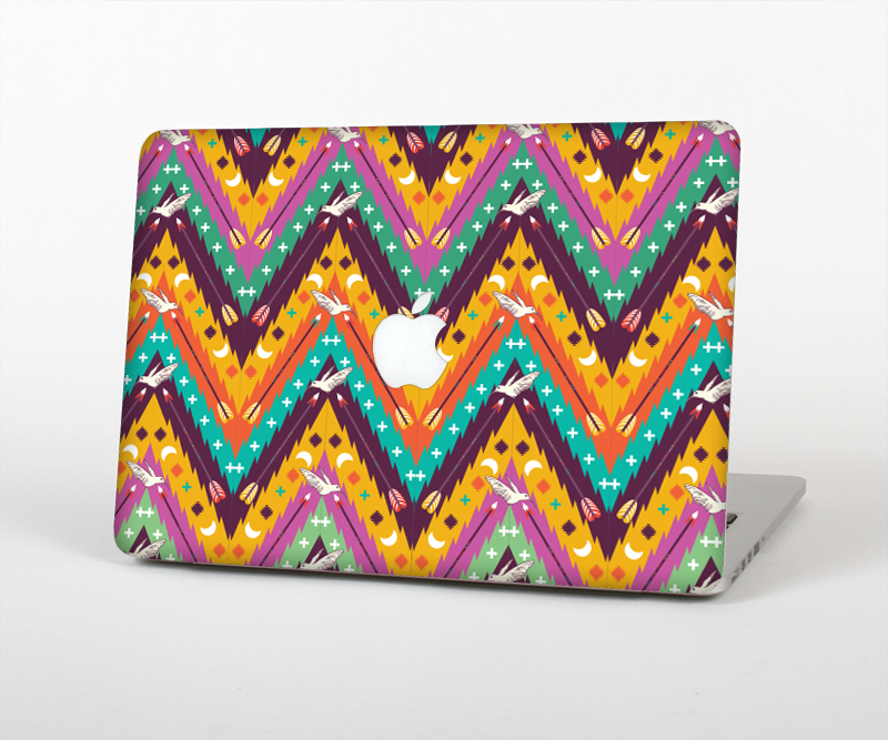 The Modern Colorful Abstract Chevron Design Skin Set for the Apple Mac ...