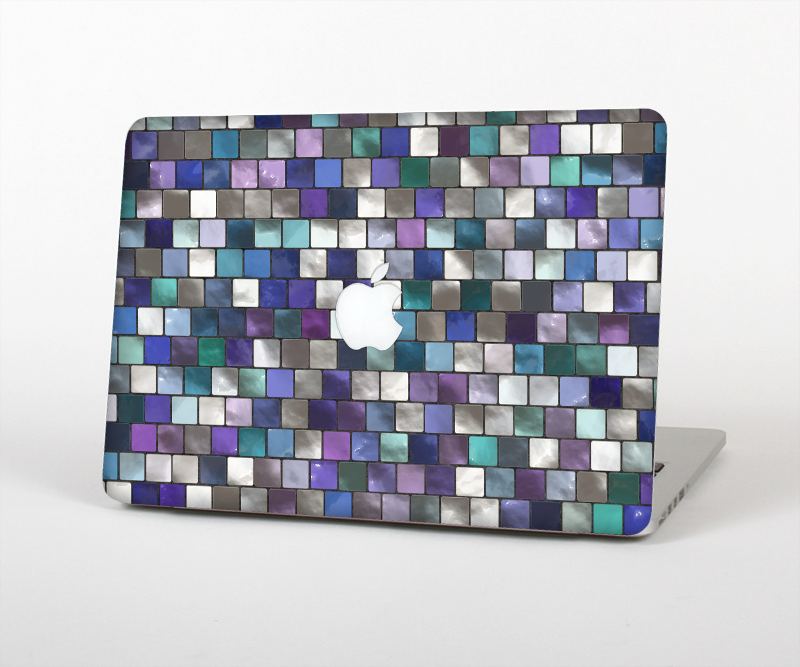 The Mosaic Purple and Green Vivid Tiles V4 Skin Set for the Apple MacB ...