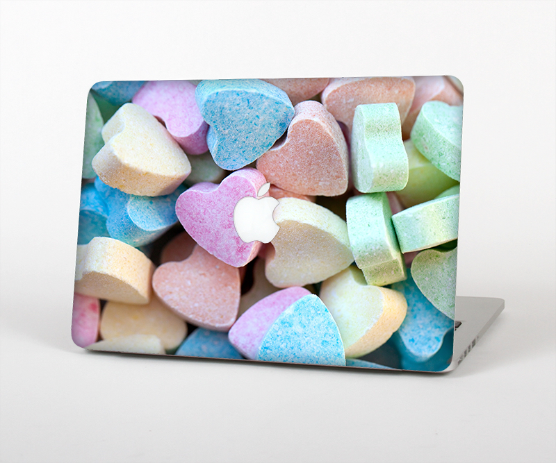 The Multicolored Candy Hearts Skin Set for the Apple MacBook Pro 15" w ...