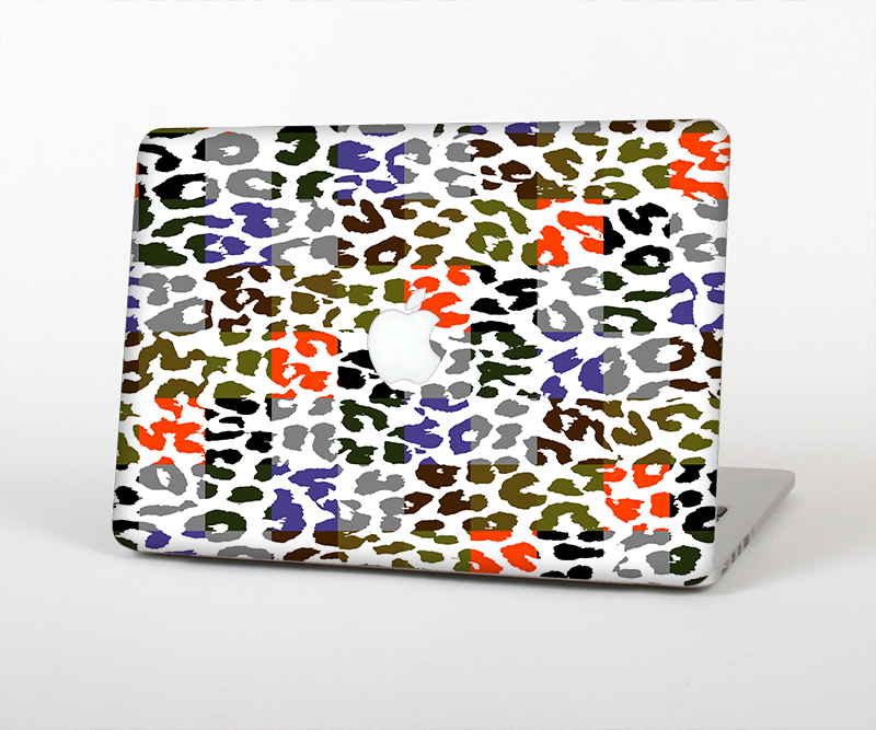 The Multicolored Leopard Vector Print Skin Set for the Apple MacBook P ...