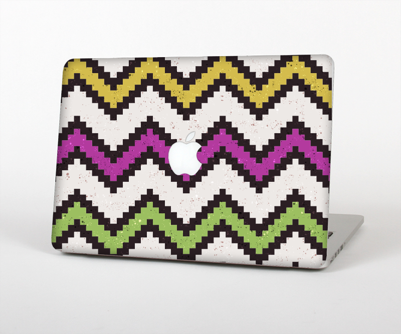 The Multicolored Pixelated ZigZag CHevron Pattern Skin Set for the App ...