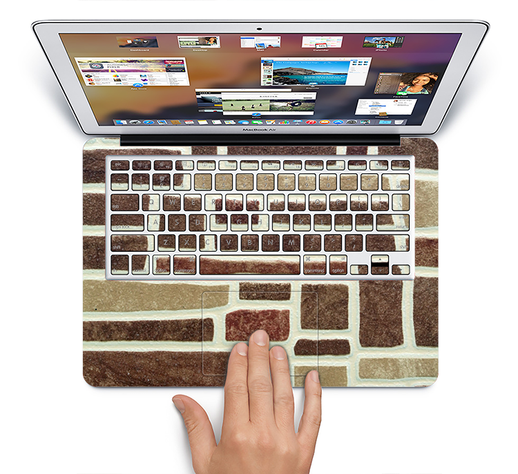 The Multicolored Stone Wall V4 Skin Set for the Apple MacBook Pro 15 ...