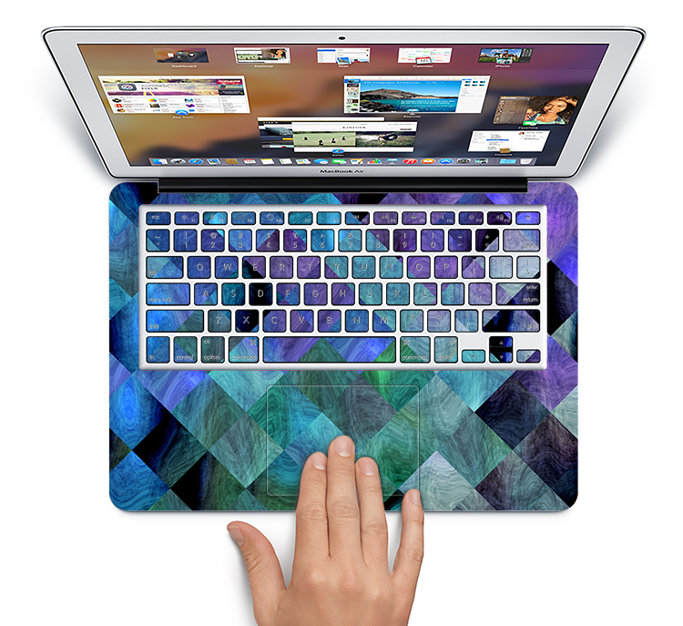 The Multicolored Tile-Swirled Pattern Skin Set for the Apple MacBook P ...