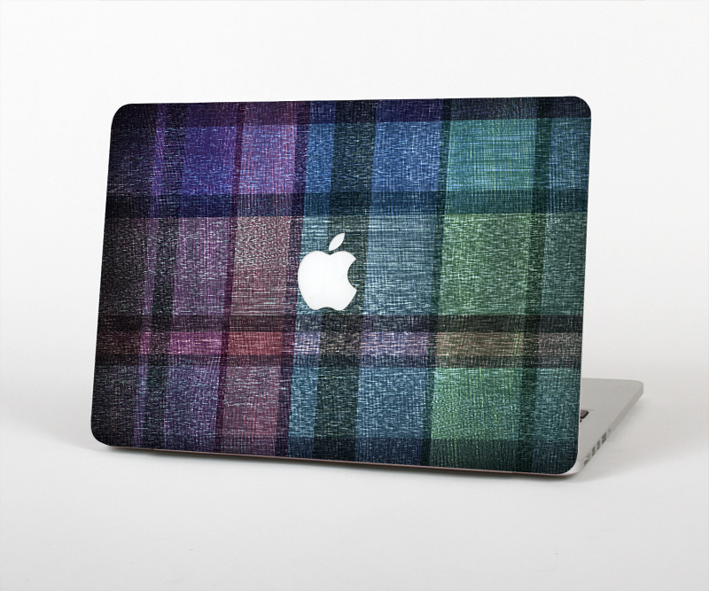 The Multicolored Vintage Textile Plad Skin Set for the Apple MacBook P ...