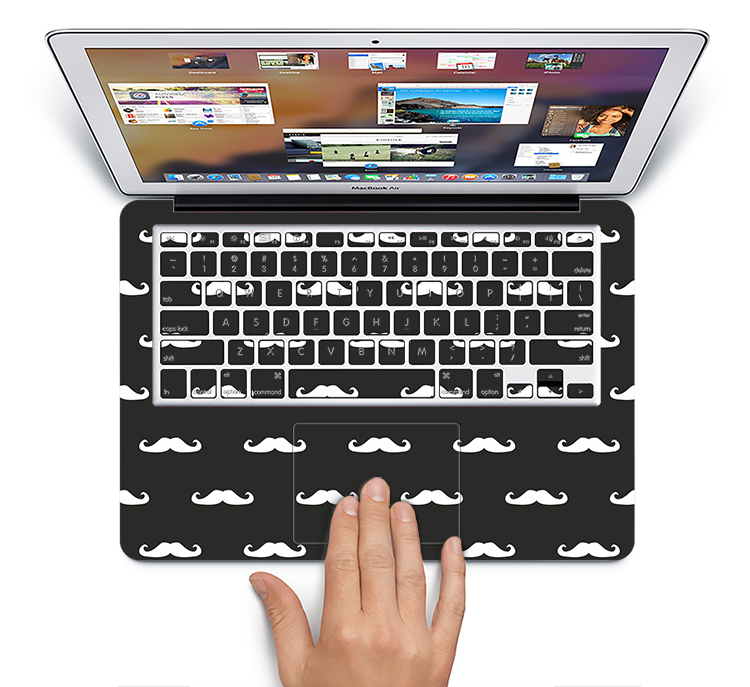 The Mustache Galore Skin Set for the Apple MacBook Pro 15" with Retina ...