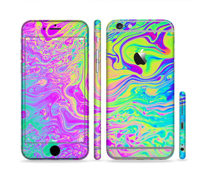 The Neon Color Fushion Sectioned Skin Series for the Apple iPhone 6s ...