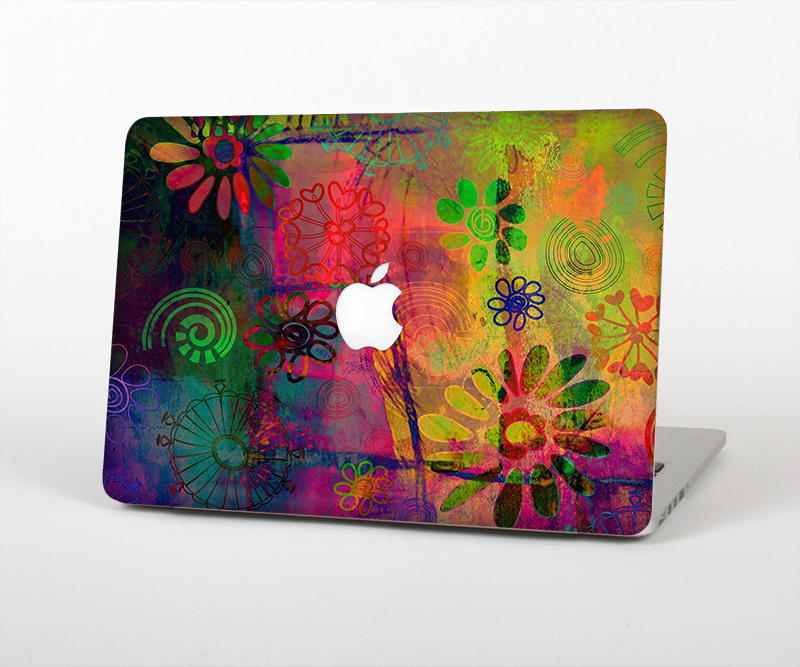 The Neon Colored Grunge Surface Skin Set for the Apple MacBook Pro 15 ...