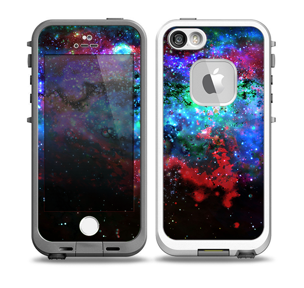 The Neon Colored Paint Universe Skin for the iPhone 5-5s fre LifeProof ...