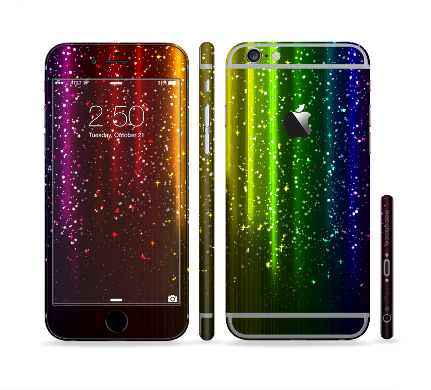 The Neon Glowing Rain Sectioned Skin Series for the Apple iPhone 6 ...