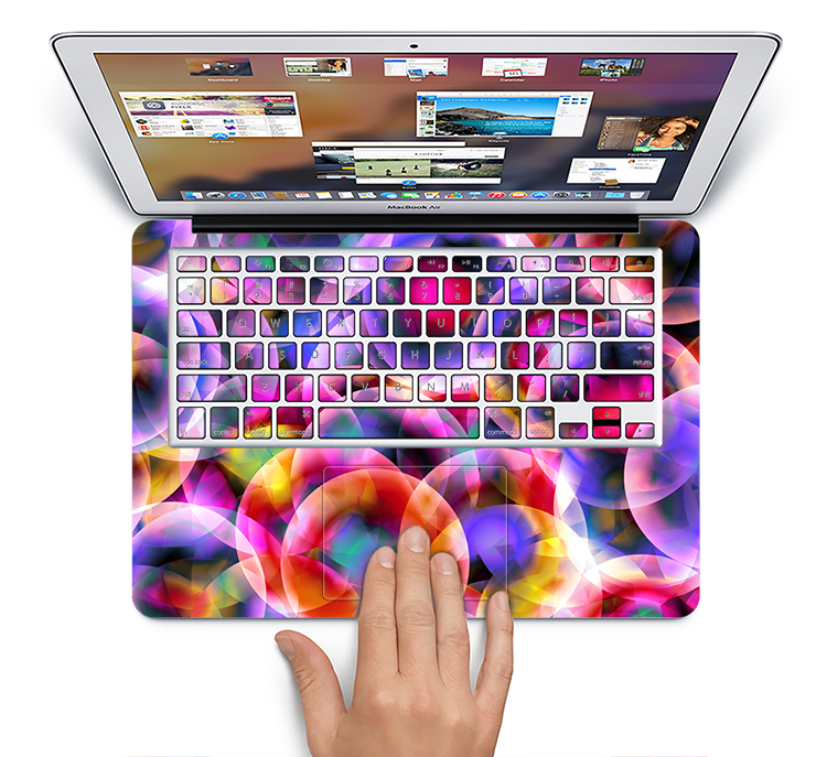 The Neon Glowing Vibrant Cells Skin Set for the Apple MacBook Pro 15 ...