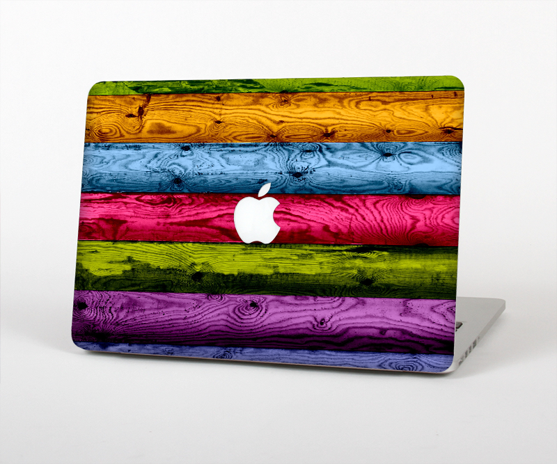 The Neon Heavy Grained Wood Skin Set for the Apple MacBook Pro 15" wit ...