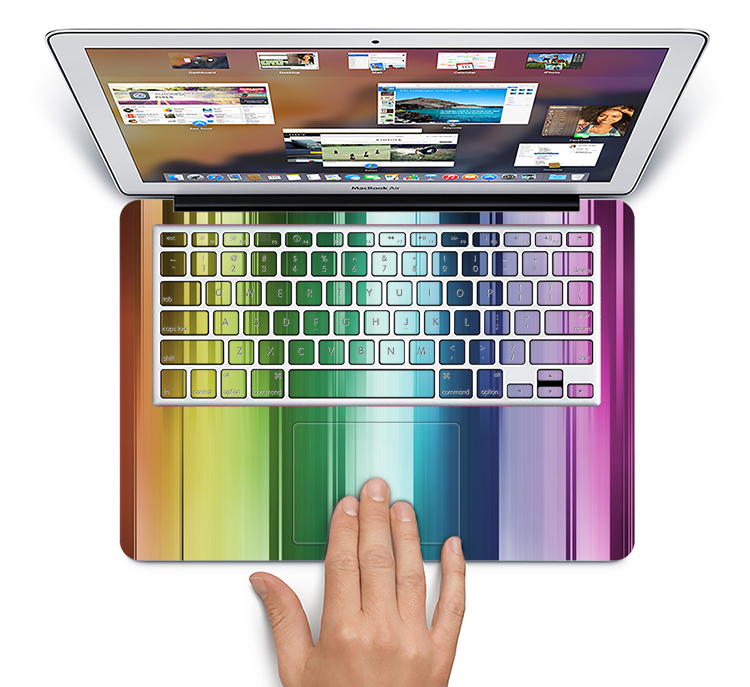 The Neon Horizontal Color Strips Skin Set for the Apple MacBook Pro 15 ...