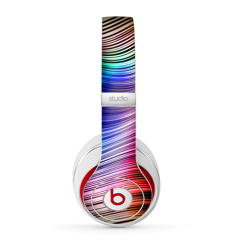 The Neon Rainbow Wavy Strips Skin for the Beats by Dre Studio (2013+ V ...
