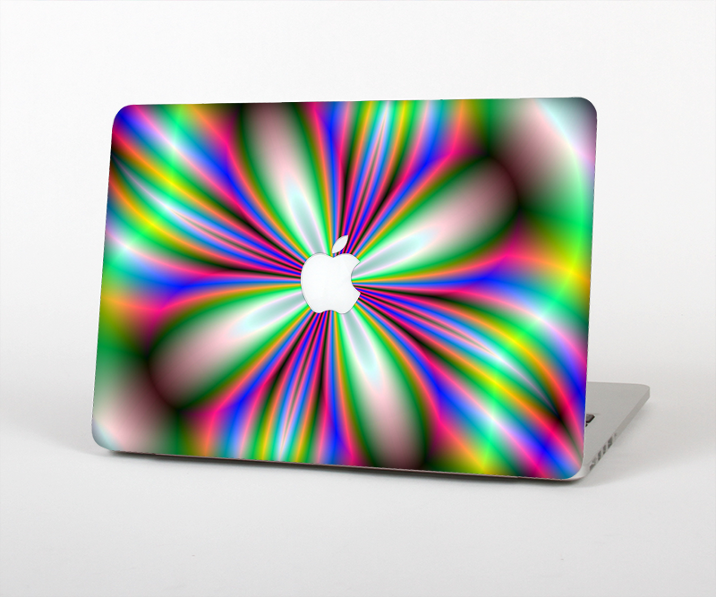 The Neon Tie-Dye Flower Skin Set for the Apple MacBook Pro 15" with Re ...