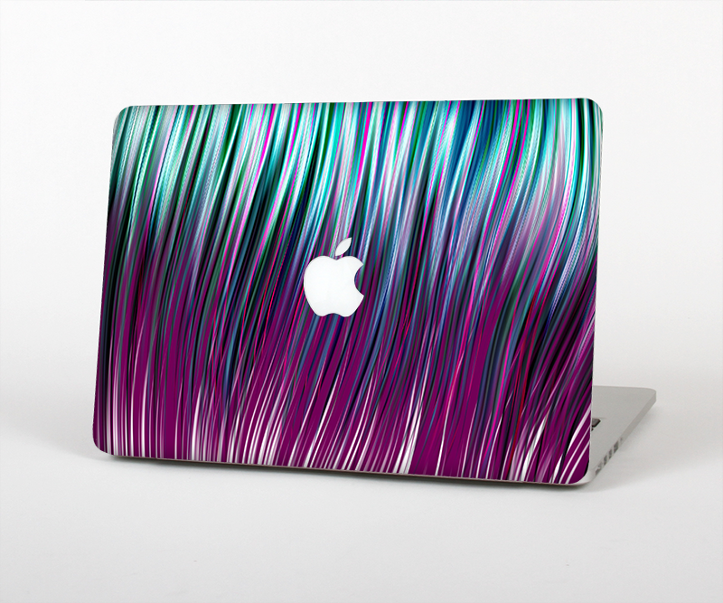 The Pink & Blue Vector Swirly HD Strands Skin Set for the Apple MacBoo ...