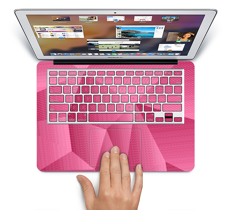 The Pink Geometric Pattern Skin Set for the Apple MacBook Pro 15" with ...