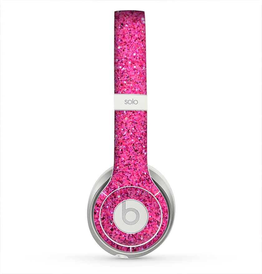 The Pink Sparkly Glitter Ultra Metallic Skin for the Beats by Dre Solo ...