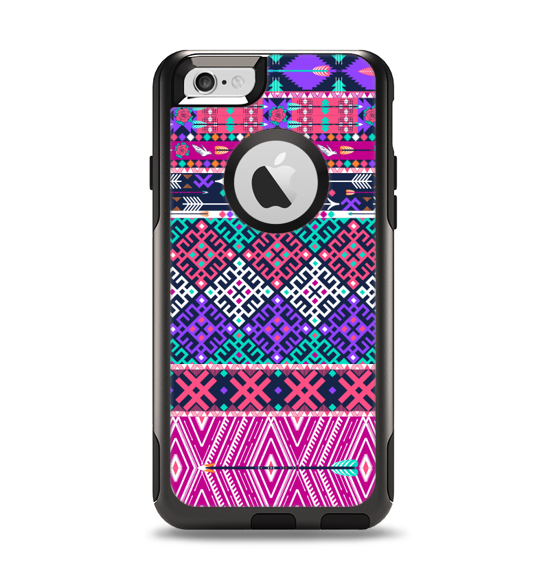 The Pink & Teal Modern Colored Aztec Pattern Apple iPhone 6 Otterbox C ...