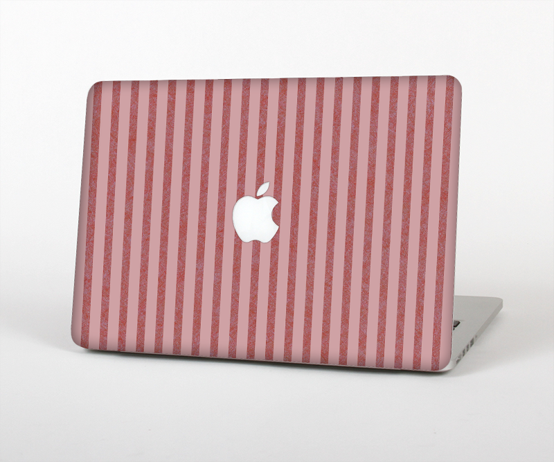 The Pink Vintage Stripe Pattern v7 Skin Set for the Apple MacBook Pro ...