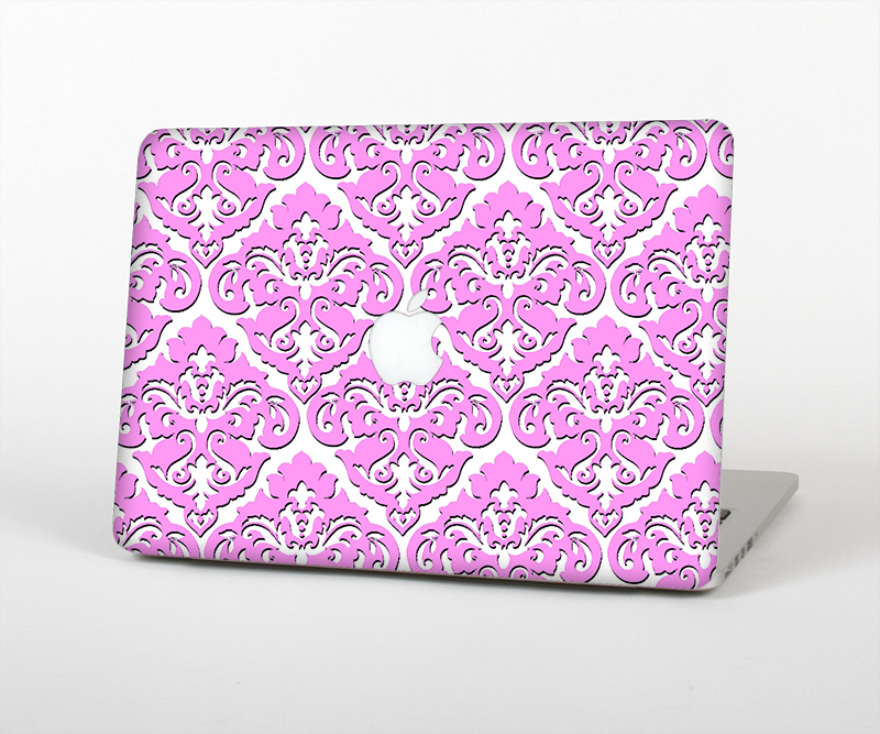 The Pink & White Delicate Pattern Skin Set for the Apple MacBook Pro 1 ...