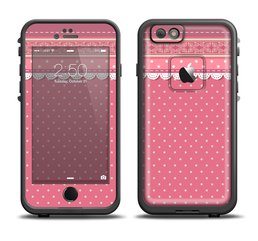 the pink white polka dot pattern v4 Apple iPhone 6/6s Plus LifeProof ...