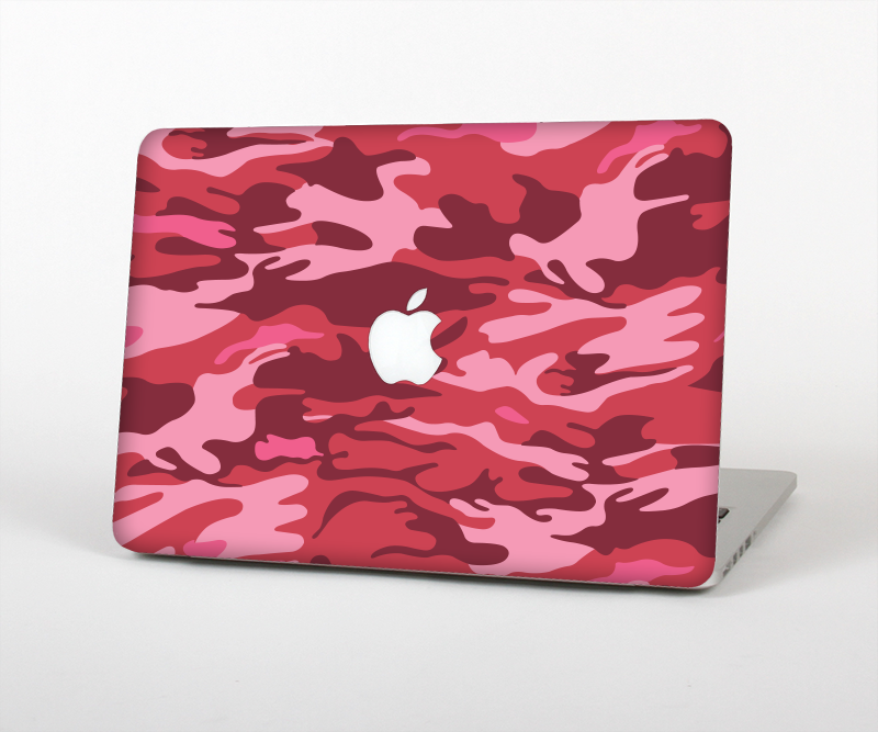 The Pink and Red Tradtional Camouflage Skin Set for the Apple MacBook ...