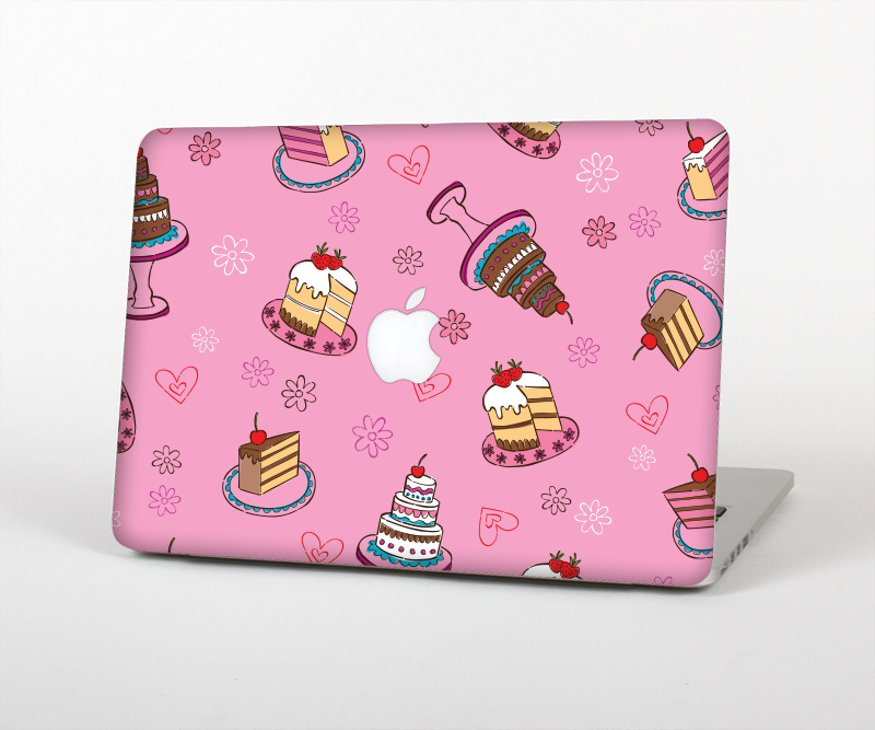 The Pink with Yummy Cakes Skin Set for the Apple MacBook Pro 15" with ...
