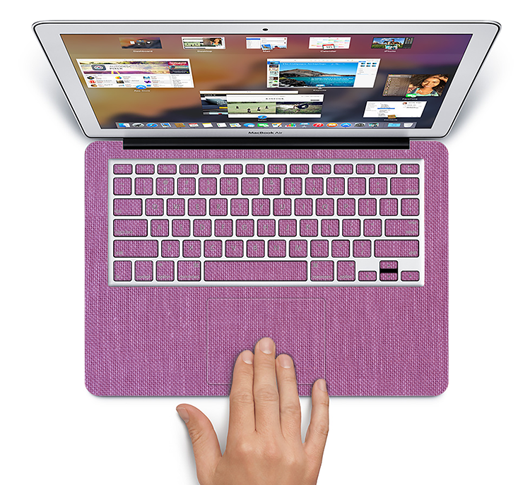 The Purple Fabric Texture Skin Set for the Apple MacBook Pro 15" with ...