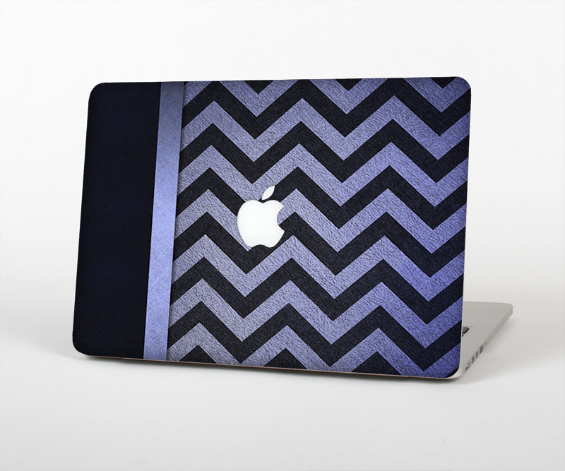 The Purple Textured Chevron Pattern Skin Set for the Apple MacBook Pro ...