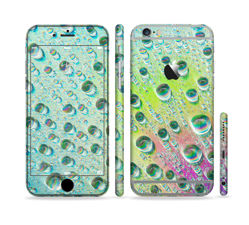 The RainBow WaterDrops Sectioned Skin Series for the Apple iPhone 6 ...
