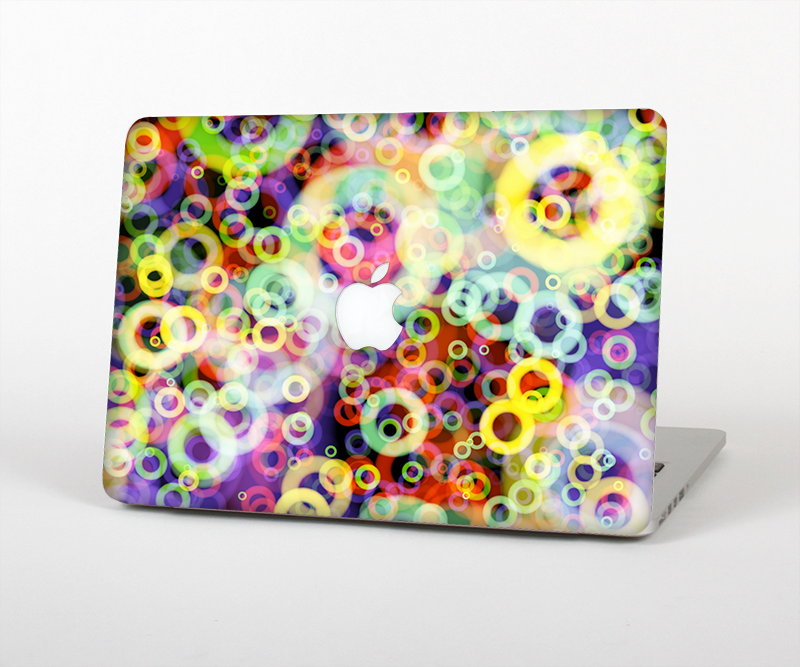 The Rainbow Colored Unfocused Light Circles Skin Set for the Apple Mac ...