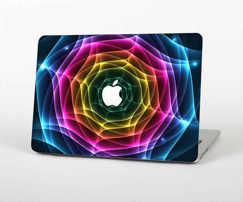 The Rainbow Neon Translucent Vortex Skin Set for the Apple MacBook Pro ...