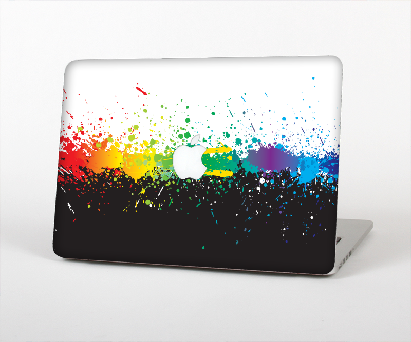 The Rainbow Paint Spatter Skin Set for the Apple MacBook Pro 15" with ...