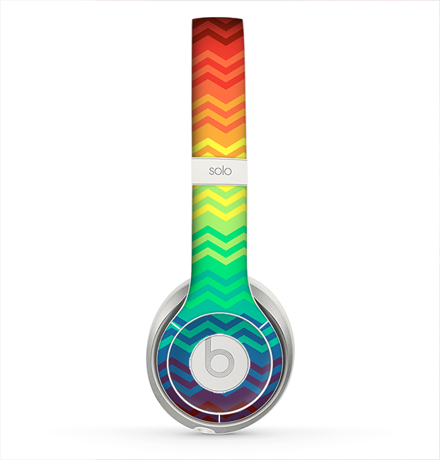 The Rainbow Thin Lined Chevron Pattern Skin for the Beats by Dre Solo ...