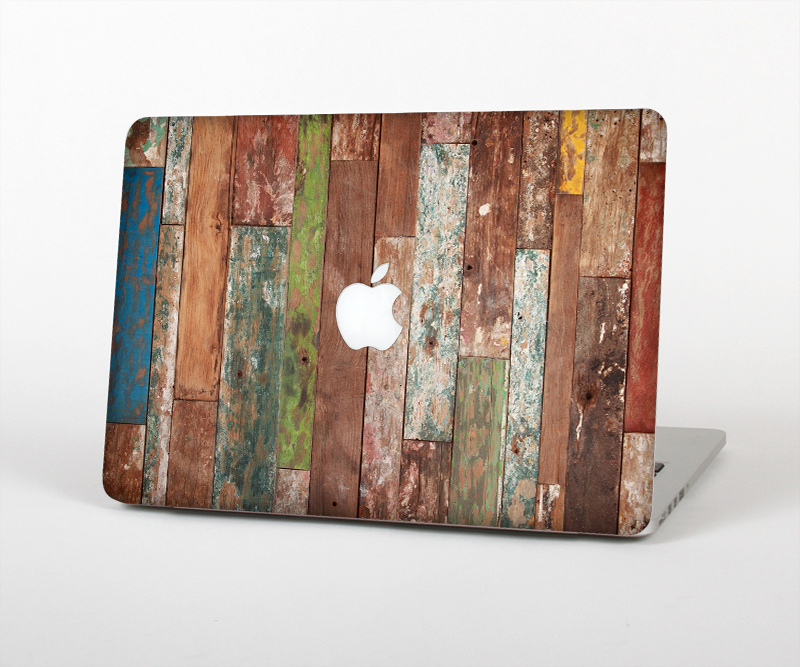 The Raw Vintage Wood Panels Skin Set for the Apple MacBook Pro 15" wit ...