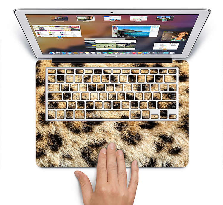 The Real Cheetah Animal Print Skin Set for the Apple MacBook Pro 15" w ...