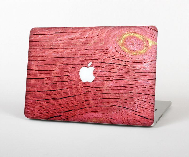 The Red-Wood with Yellow Knot Skin Set for the Apple MacBook Pro 15" w ...