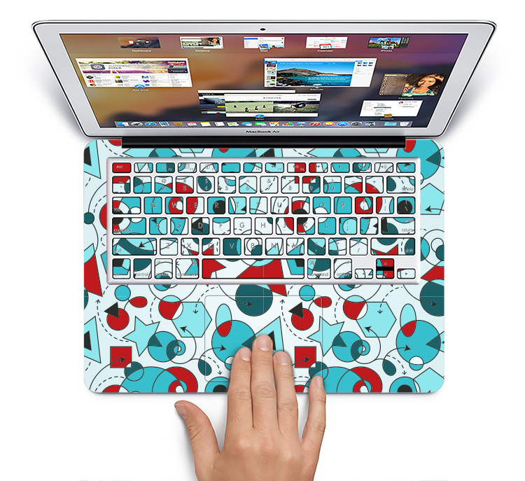 The Red & Blue Abstract Shapes Skin Set for the Apple MacBook Pro 15 ...