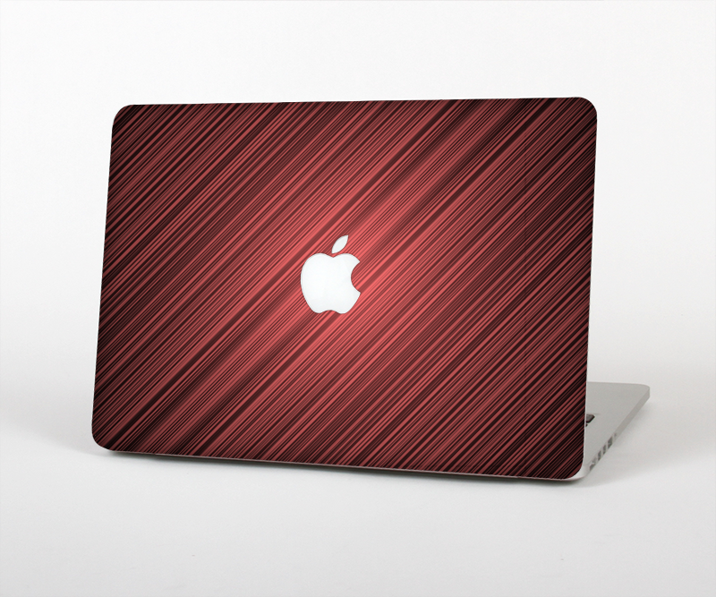The Red Diagonal Thin HD Stripes Skin Set for the Apple MacBook Pro 15 ...