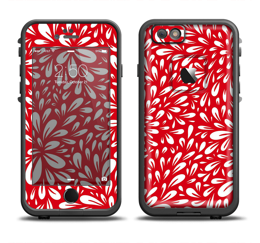 the red floral sprout Apple iPhone 6/6s Plus LifeProof Fre Case Skin ...