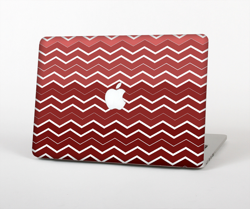 The Red Gradient Layered Chevron Skin Set for the Apple MacBook Pro 15 ...