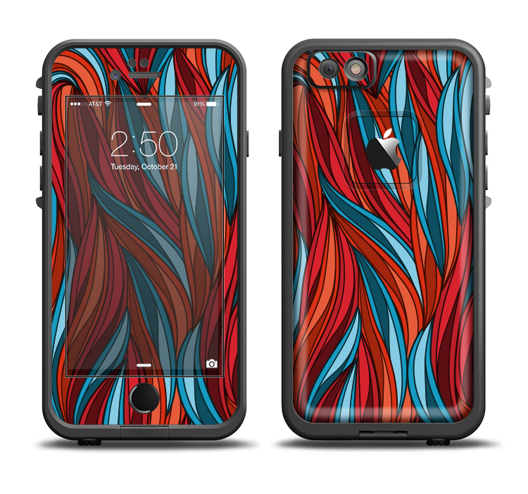 the red orange and blue vector strands Apple iPhone 6/6s Plus LifeProof ...