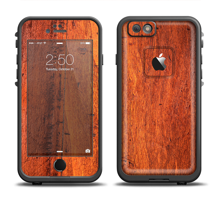 the red tinted woodgrain Apple iPhone 6/6s Plus LifeProof Fre Case Skin ...